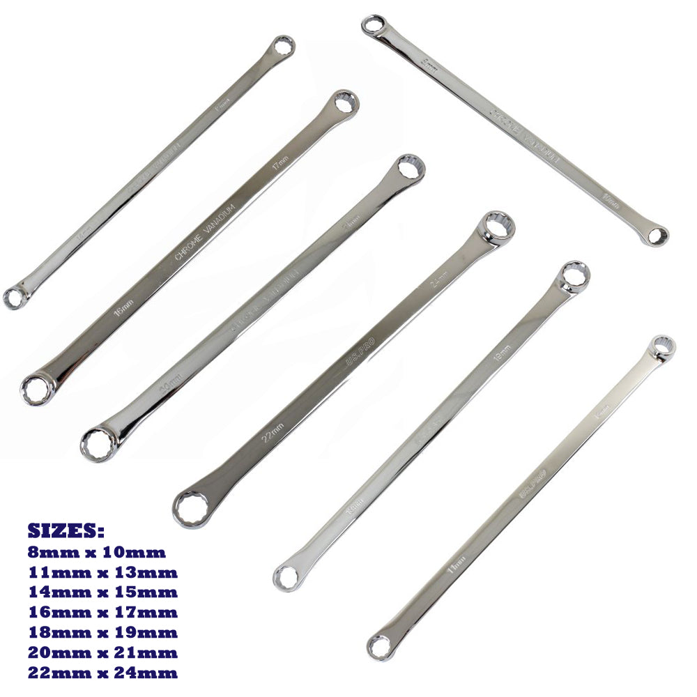 Aviation Double Ended Ring Extra Long Spanner Box Wrench 8mm to 24mm ...